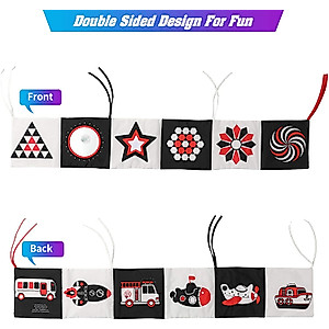 Baby Soft Book Cloth Books, Touch and Feel Books Early Education Toys for Babies, Infant Books Bath Book Tummy-Time Christmas Toys Gifts for 0-3 3-6 6-12 12-18 Months 1-2 Year Old Boys Girls