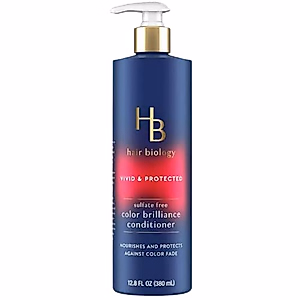 HB Hair Hair Biology Color Brilliance Shampoo and Conditioner SET. 12.8 fl oz each Bottle. With Biotin Vivid & Protected for Gray or Color Treated Hair.