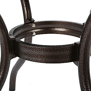 Christopher Knight Home Hallandale Outdoor Sarasota Cast Aluminum Square Dining Set, 5-Pcs Set, Hammered Bronze