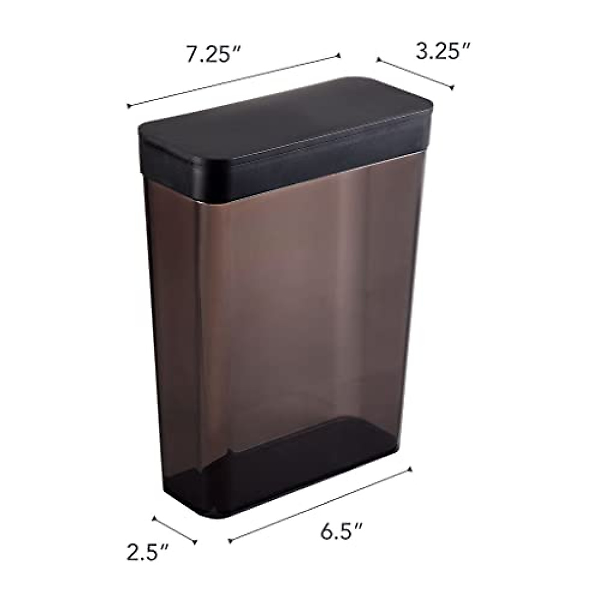 Yamazaki Home Tower Airtight Dry Food Storage Container With Sliding Lid | Kitchen & Pantry Organization | Cereal, Grains, Pasta, And Flour - Abs Plastic - 9.5 Cups, 2.3 Liters