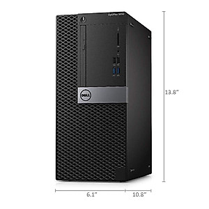 Dell 5050 Mini Tower Desktop Intel i7-6700 UP to 4.00GHz 32GB DDR4 New 1TB NVMe SSD + 2TB HDD Built-in AX200 Wi-Fi 6 BT Dual Monitor Support Wireless Keyboard and Mouse Win10 Pro (Renewed)