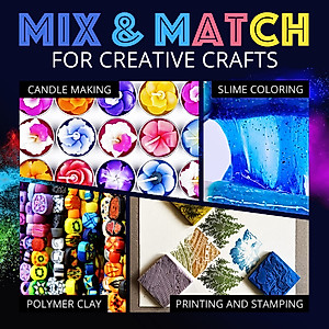 Craft Resin Mica Powder 26 Solid Colors, 4 Neon Glow for Epoxy Resin - 100% Natural, Cosmetic-Grade Resin Color Pigment Powder for Epoxy Resin DIY Crafts, Cosmetics, Soap - Cruelty-Free & Non-Toxic