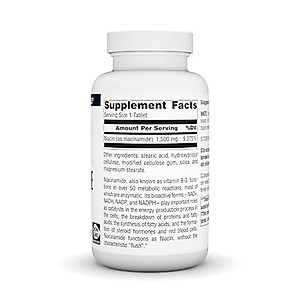 Source Naturals Niacinamide B-3, Dietary Supplement* - 1500 mg, 100 Tablets