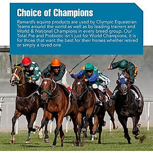 Ramard Total Pre & Probiotic Plus Blood Fluids Muscle Replenishment Supplement Bundle - 50 Million CFU Formulated w/Natural Chicory Inulin, & Electrolytes for Equine, Foals & Adult Horses Supplements