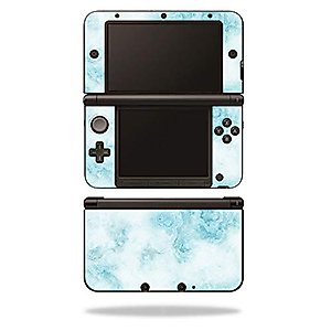 MightySkins Glossy Glitter Skin for Nintendo 3DS XL Original (2012-2014) - Blue Marble | Protective, Durable High-Gloss Glitter Finish | Easy to Apply, Remove, and Change Styles | Made in The USA