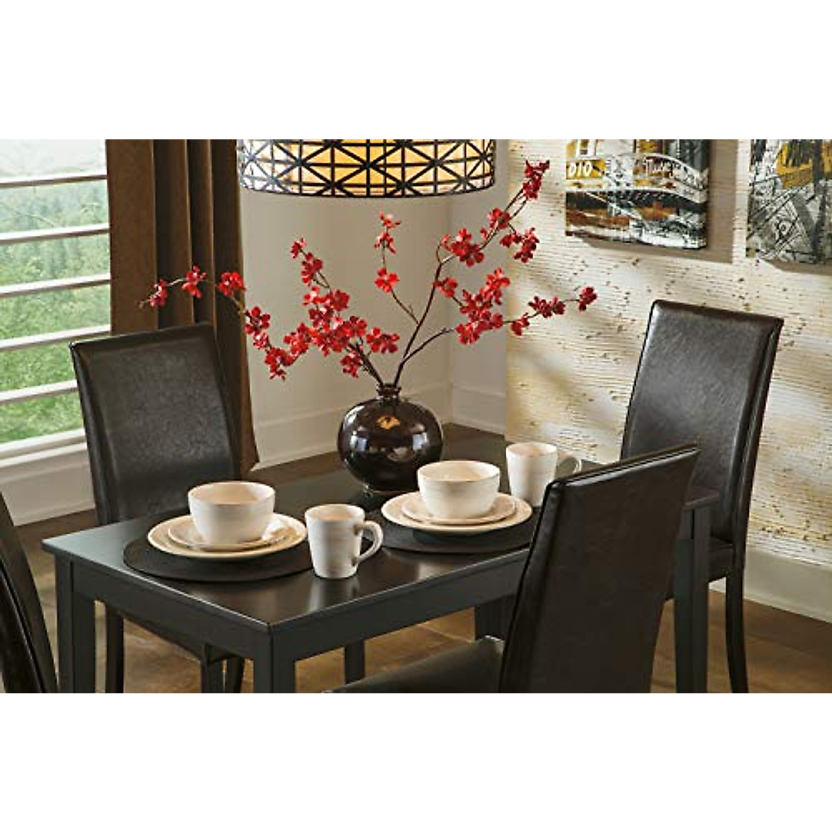 Signature Design by Ashley Kimonte Rectangular Dining Room Table, Black