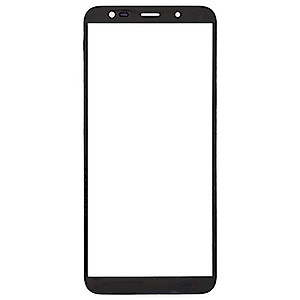 Outer Glass Front Glass Replacement for Galaxy J6, J600F / DS, J600G / DS (Black) (Colour: Black)