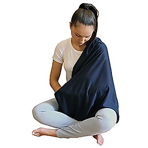 2pk LK Baby Infinity Nursing Scarf Breastfeeding Cover Ultra Soft (Grey/Navy)
