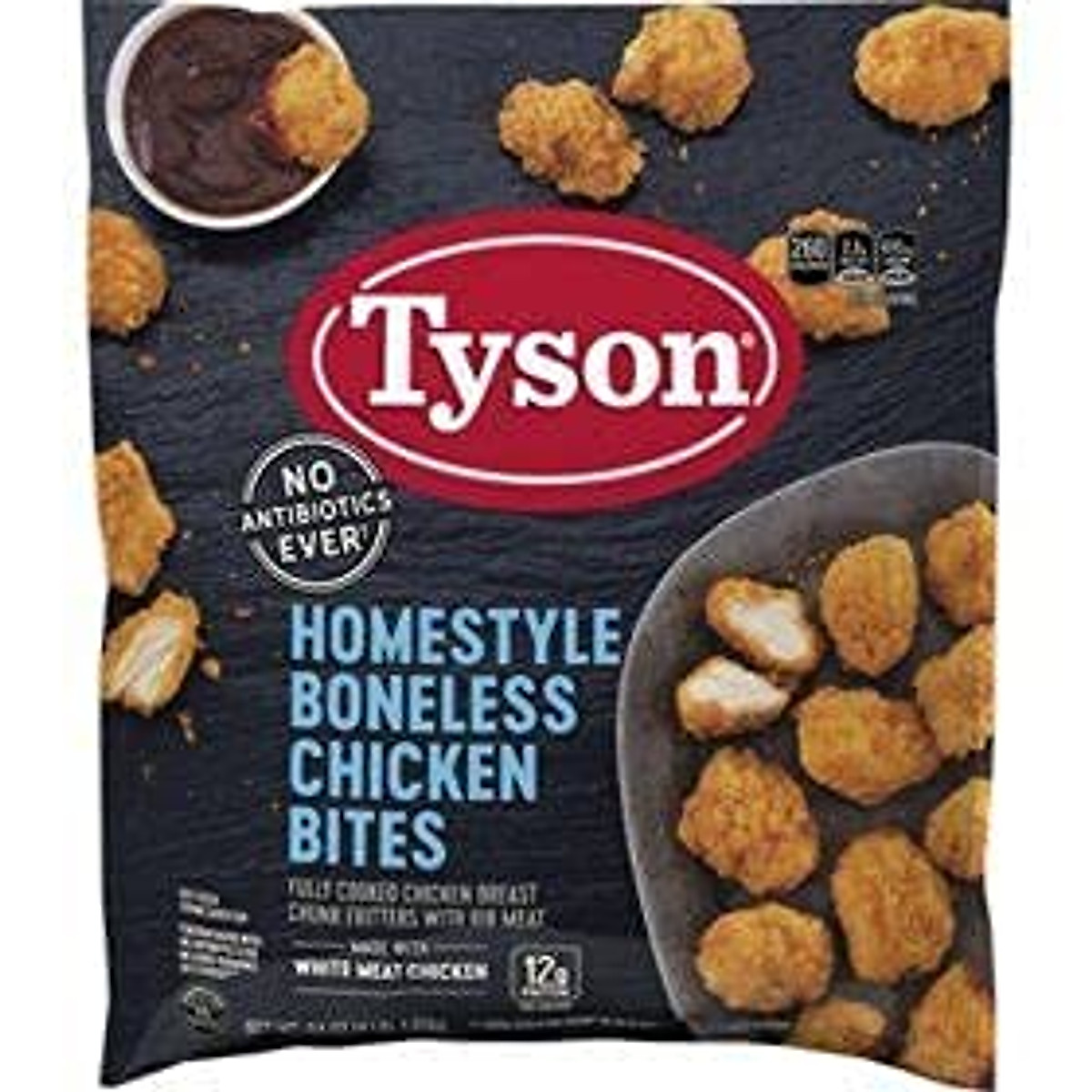 Gourmet Kitchn Tyson Chicken Frozen Meals Bundle (12.5 Lbs) - 1 Homestyle Boneless Bites (4 lb), White Meat Nuggets (5 Crispy Strips (3.5 lb) All Natural, Ready to Eat, 3 Pack