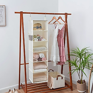 GRANNY SAYS Bundle of 3-Pack Shelf Storage Baskets & 1-Pack Closet Hanging Storage Shelves