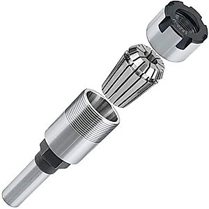 1/2 Inch Shank Router Bit Collet Extension Chuck Converter Adapter, Convert 1/2-Inch & 1/4-Inch Shank Bits with ER20 Spring Collet, ER20 M Type Collet Chuck Wrench Spanner -(Pack of 4)