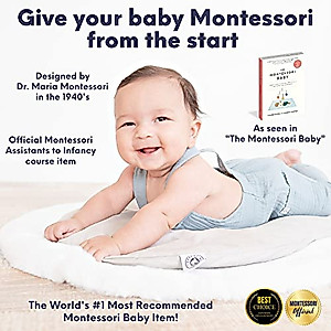 Topponcino Baby Support Pillow (Natural) | The Topponcino Company | Authentic Montessori Newborn Lounger, Infant Holding Pillow & Tummy Time Mat | Montessori Baby Essential | 100% Natural Cotton