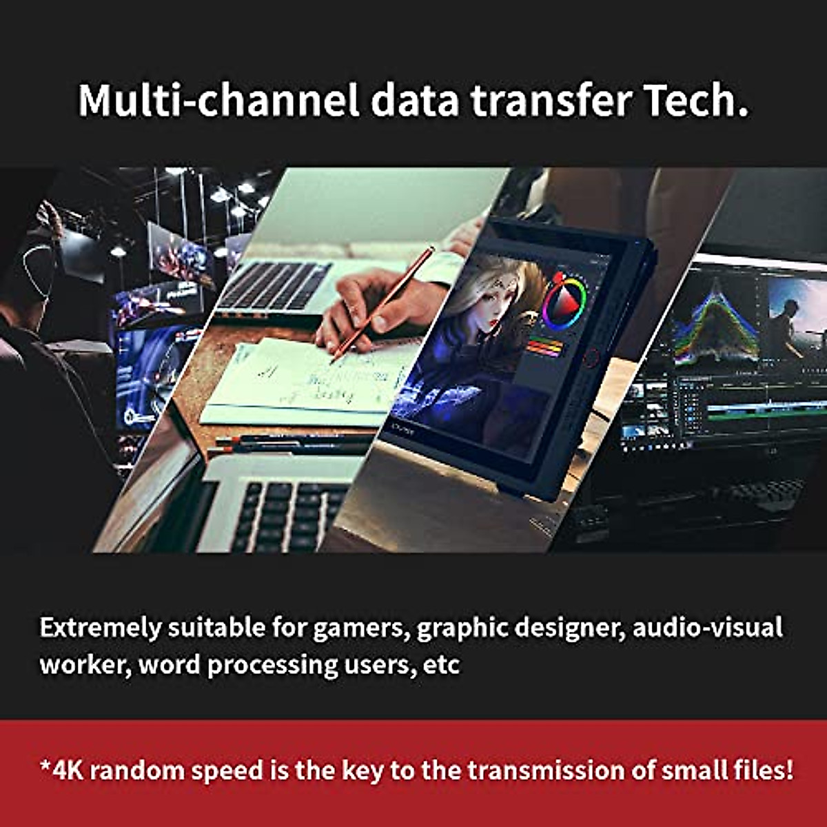 TCELL 4K Fire 128GB USB 3.2 Flash Drive 400MB/s Above,UASP Supported, high Speed Solid State Flash Drive Thumb Drive Memory Stick for Designer Gamer Tesla dashcam Sentry Mode