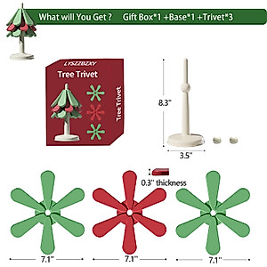Tree Trivet Set,Silicone Trivets for Hot Dishes/Bowl/Cup/Pots and Pans, Hot Pads for Kitchen Countertops