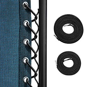 Keten Universal Replacement Cords for Zero Gravity Chair(4 Cords), Replacement Laces for Zero Gravity Chairs, Zero Gravity Recliner Repair Tool for Lounge Chair, Bungee Chair(Black)