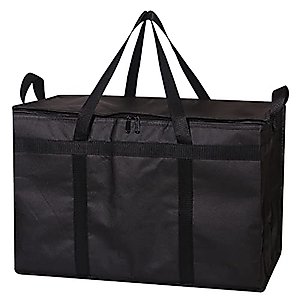 DIOMMELL Large Capacity Insulated Food Delivery Bag, Reusable Grocery Warming Tote Insulation Bag for Hot and Cold Food Beverages Postmates Catering Shopping Groceries Picnic Camping