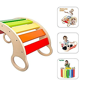 Wooden Climbing Arch for Toddlers, Climbing Toys Indoor Montessori Climbing Set for Kids,Toddler Climber Climbing Gym Indoor Outdoor Learning Playset