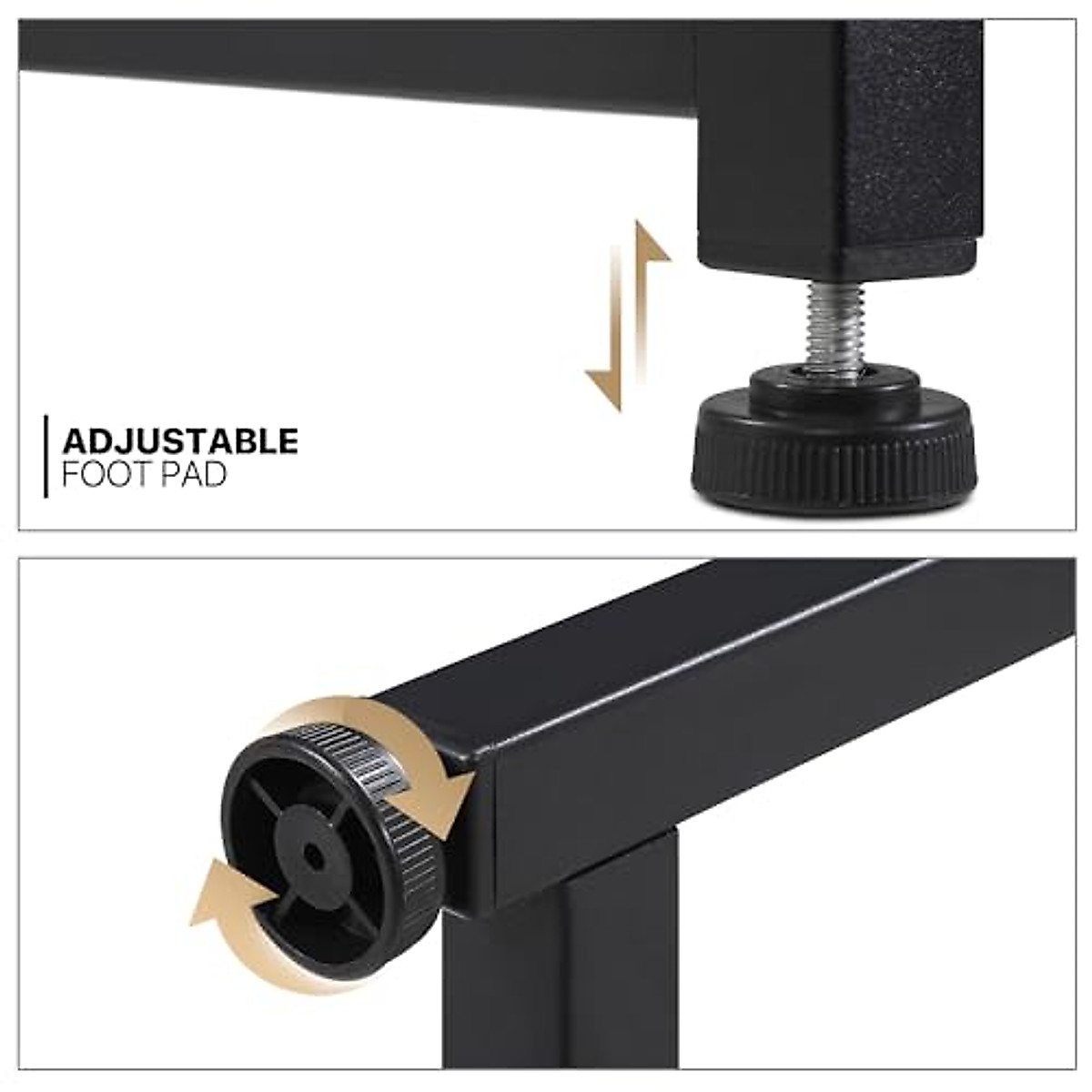 MoNiBloom Computer Desk 55", Simple Style Home Gaming Desk with Storage Bag, Office Writing Workstation- Black