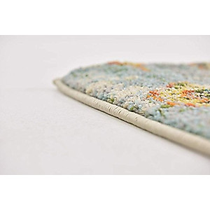 Unique Loom Sedona Collection Distressed, Southwester, Over-Dyed, Vintage Area Rug, 9' 0" x 12' 0", Blue/Beige