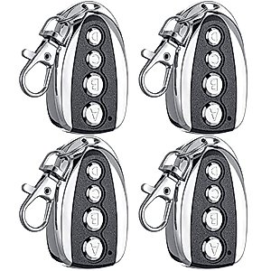 4 Pcs Gate Opener Remote Control Electric Cloning Gate Garage Door Fob Remote Replacement Key Fob Gate Opener Closer Security Kit Remote Cloning Key (433MHZ Style)