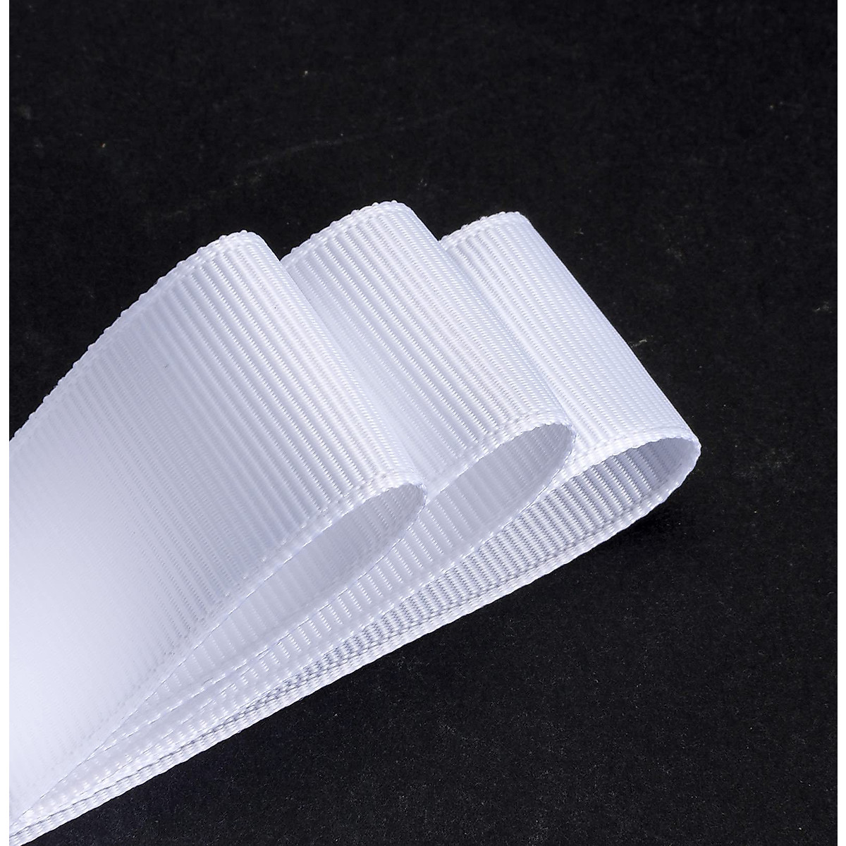 ATRBB 25 Yards 1 Inch Solid Grosgrain Ribbon Roll for Gift Wrapping DIY Hair Accessories (White)