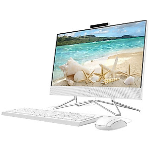 HP All-in-One Desktop, 21.5" FHD Display, Intel Celeron J4025, 16GB RAM, 1TB SSD, Webcam, Wired Keyboard&Mouse, WiFi, HDMI, RJ-45, Windows 11 Home, White