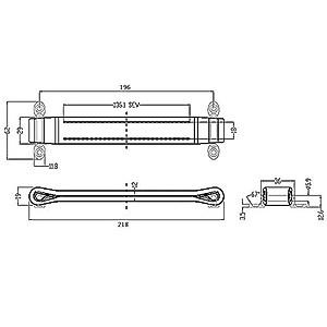 KAISH Brown Vintage Style Guitar AMP Amplifier Handle Vinyl PVC Handle for FD Amplifiers