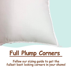 Pillowflex Synthetic Down Pillow Insert - 24x24 Down Alternative Pillow, Large Euro Pillow Square Ultra Soft Throw Pillow, Euro Bed Sham - 1 Decorative Form
