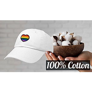 Giavuwn Embroidered Pride Hat LGBT Cap Low Profile Distressed Dad Hat