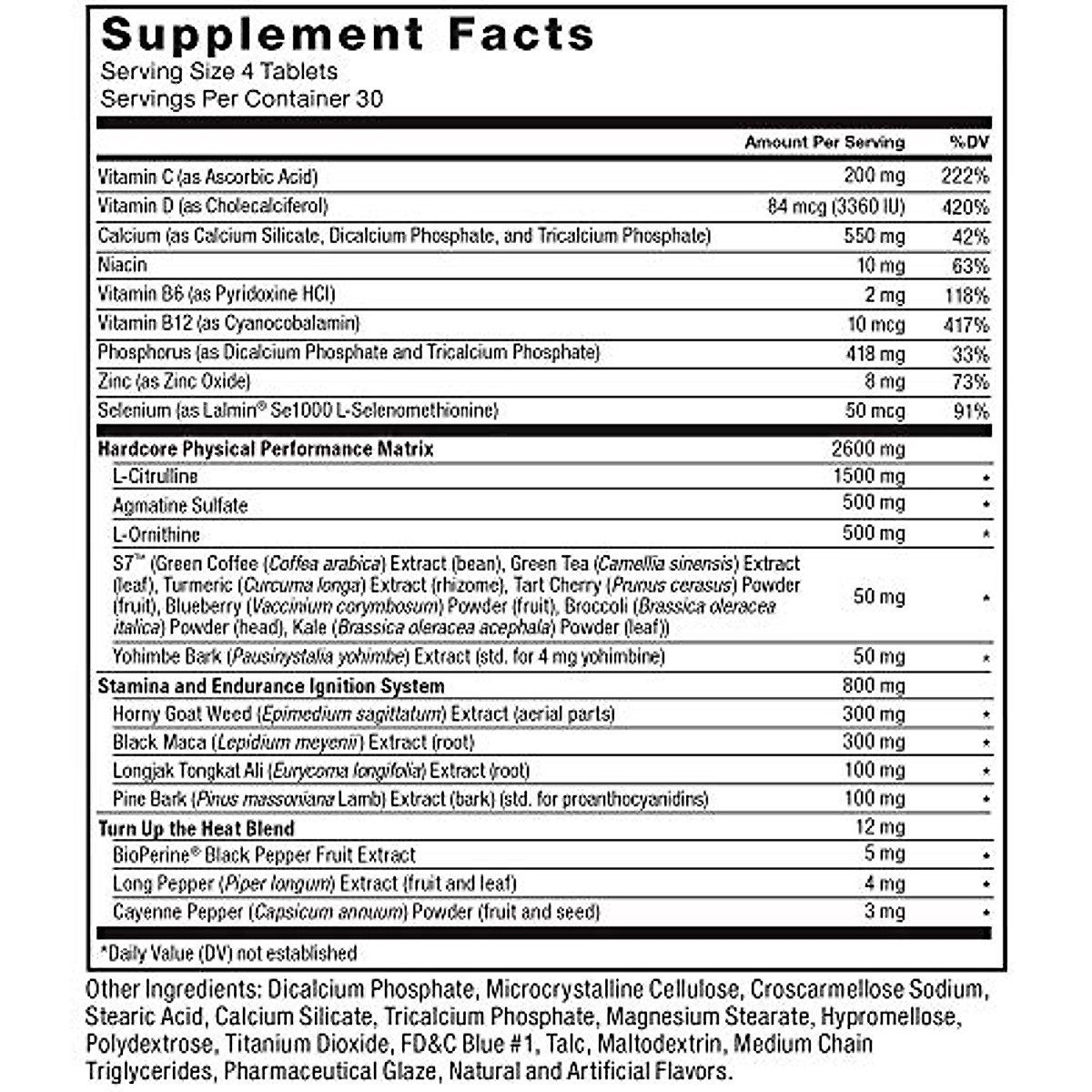 Force Factor SCORE! Hardcore, 3-Pack, Nitric Oxide Booster Supplement for Men with L-Citrulline, Yohimbe, Black Maca & B Vitamins to Boost Increase Stamina, Maximize Physical Performance, 360 Tablets