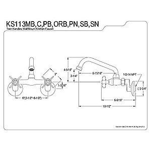 Kingston Brass KS113PN Essex Kitchen Faucet, Polished Nickel