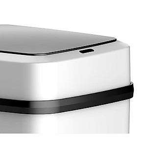 DZGUAI Trash Can with Lid, Automatic Touchless Garbage Can, 13 L Smart Touchless Motion Sensor Garbage Can for Bedroom, Bathroom, Office, Living Room