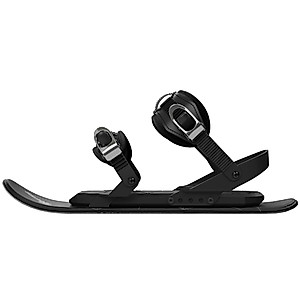 Skiskates - Short Mini Ski Skates for Snow | Skating Skis Snowblades Skiboards | Ice Skates for Snow | Shortest Skis Ever (Black | for Snowboard Boots)