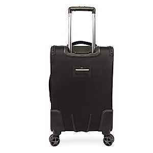 Brookstone Luggage Elswood Spinner Suitcase, Black, Carry-On