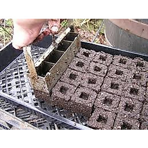 Ladbrooke Genuine Soil Block Maker - 5-Pc. Essentials Nesting System Includes Mini 4, Micro 20, Cubic Inserts, 1" Seed Dibbles, and Grow Tweezers, Made in England