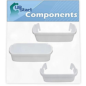 240323001 & 240356401 Refrigerator Door Bin & 240351601 Freezer Door Bin Side Shelf Replacement for Kenmore 25352639202 Refrigerator - Compatible with 240323001, 240356401 & 240351601 White Door Bin