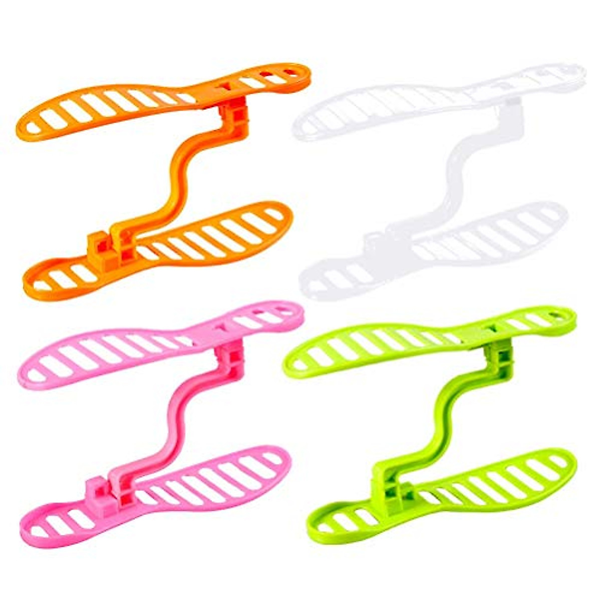 zhppac Shoe Organizer Shoe Storage Box Wall Mounted Shoes Rack Shoe Racks Space Saver Hanging Shoe Storage Racks Plastic Shoe Slots Double Shoe Slot green