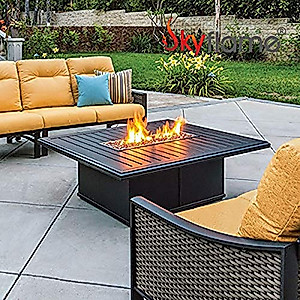 Skyflame 36" by 6" Linear Drop-in Fire Pit Pan and Burner Kit for Natural Gas/Propane, Steel Fire Pit Insert Burner for DIY Fire Pit and Fireplace