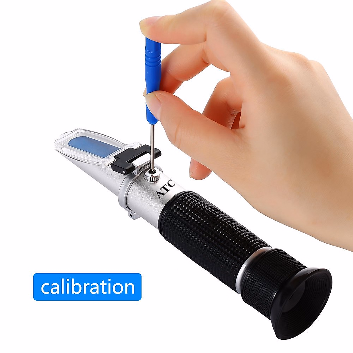 Meichoon 0~32% Brix Refractometer with ATC Digital Handheld Refractometer for Sugar, Food, Fruit, Beverages Honey DH14