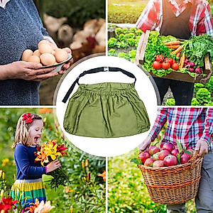 Harvesting Apron,Garden Harvest Apron,Perfect for Weeding,Vegetables,Fruits,Berry Picking,Gathering Eggs Herb,Canvas Harvest Apron Waist Belt for Gardeners Women Men with 2 Pockets Handsfree