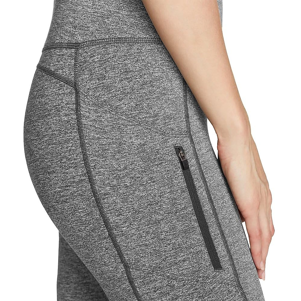 Eddie Bauer Women's Crossover Winter Trail Adventure High-Rise Leggings, Black/White, X-Large