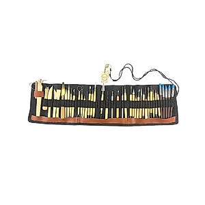 Universal Tool Caddy Compact Sturdy Storage Solution with 50 Versatile Compartment Portable Pottery Pouch Case for Artists and Hobby Enthusiasts Perfect Creative Souls Organizer Tote Holder