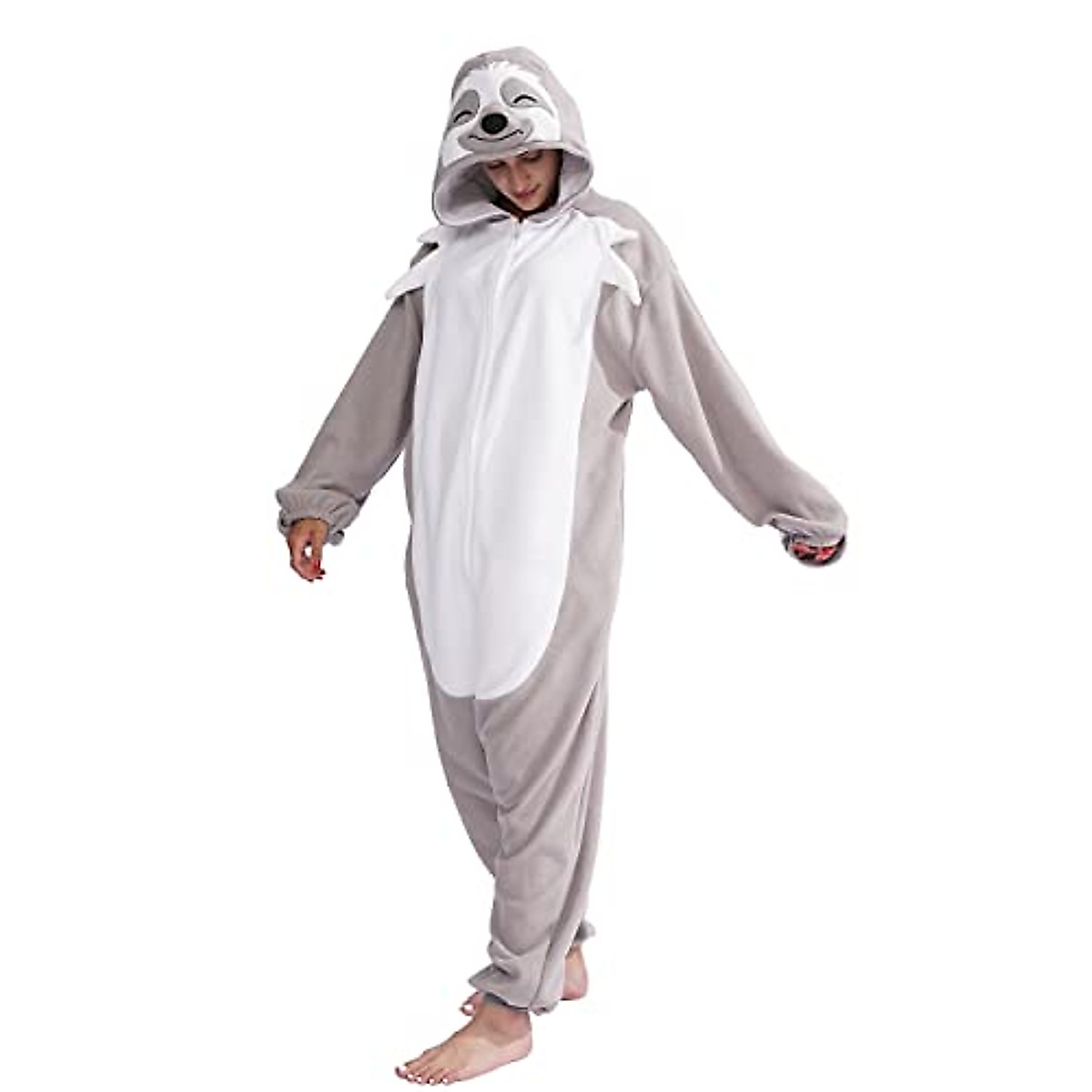 Adult Sloth Onesie Pajamas Cosplay Animal Homewear Sleepwear Jumpsuit Costume for Women Men