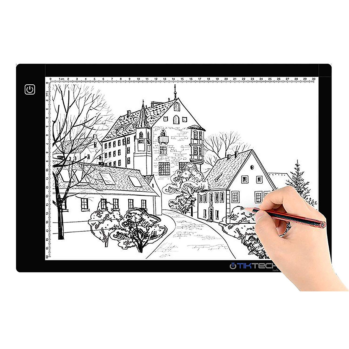 A4 Ultra-Thin Portable LED tracing Light Box Dimmable Brightness LED Art Tracing Pad for Artist Drawing Sketching Animation Stencilling and 5d Diamond Painting (Black, A4)