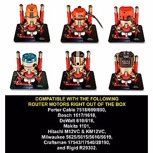 JessEm Mast-R-Lift II 02120 Router Lift, 9-1/4-Inch by 11-3/4-Inch,Black/Red