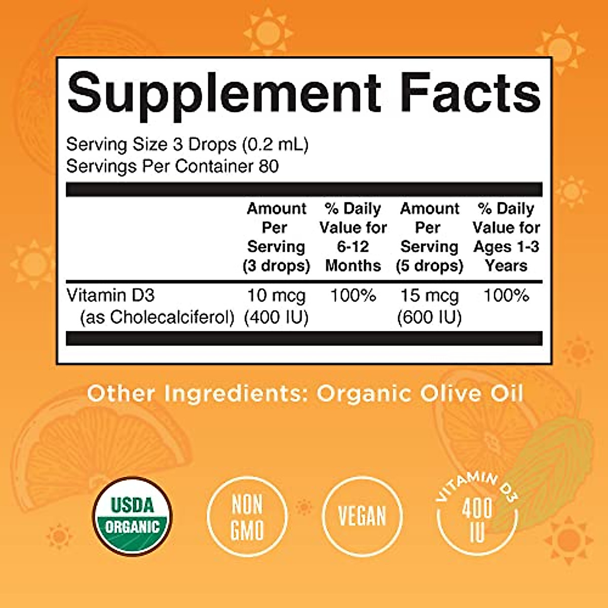 USDA Organic Vitamin D3 & Liquid Ionic Zinc for Infants & Toddlers Bundle by MaryRuth's | Immune Support | Vitamin D3 Supplement | Vegan | Gluten Free | Non-GMO