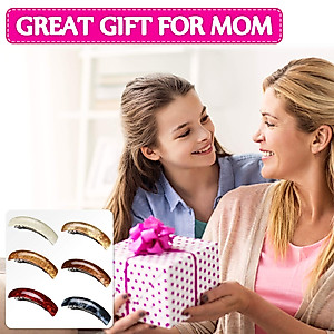 6 Pieces Barrettes for Women Hair Clips Hair Accessories Large French Hair Pin Retro Hair Clasp, 6 Colors (Classic Pattern)