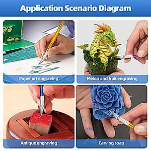 3 PCS Exacto Knife, Hobby Knife, Craft Knives with 30 PCS Spare Exacto Knife Blades(#11),Profession Craft Knifes for Crafts, Arts, Modeling, Scrapbooking, Stencil By XEKIGU