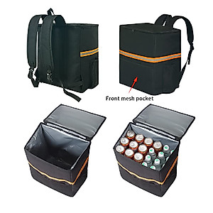 ISFC Thermal Food Delivery Backpack with Cup Holders,Insulated Pizza Delivery Bag Waterproof Food Warmer Backpack for Ubers,Doordash,Camping,Groceries Backpack