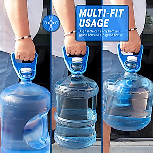 TERA PUMP TRDWH002 Advanced Ergonomic Designed 2nd Gen 5 Gallon Drinking Water Bottle Handle Carrier Lifter with Rubberized Anti-Slip Holder